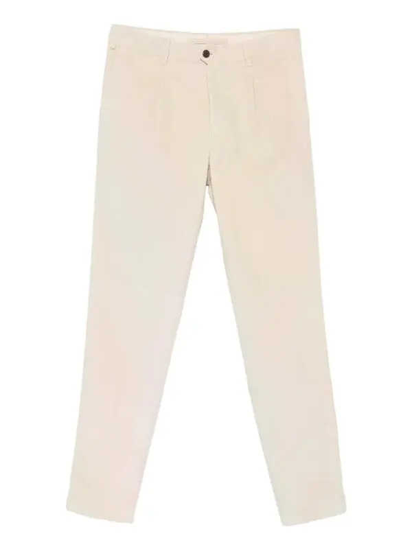 Incotex Pleated Corduroy Trousers - Neutrals