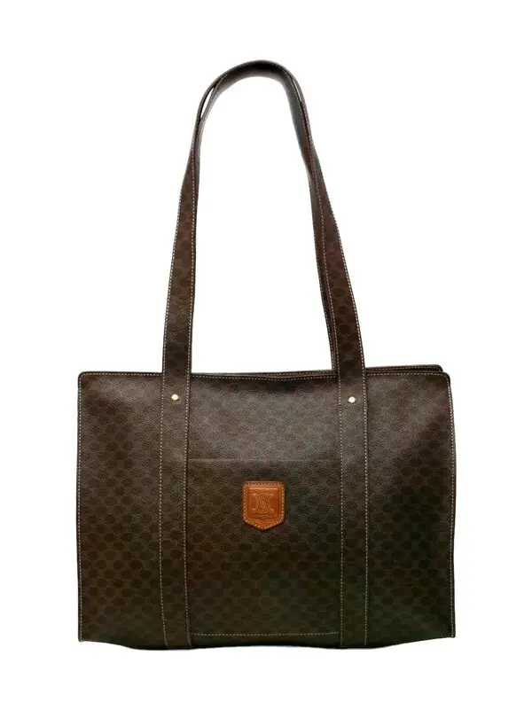 Celine Macadam Coated Canvas Tote Bag - Brown