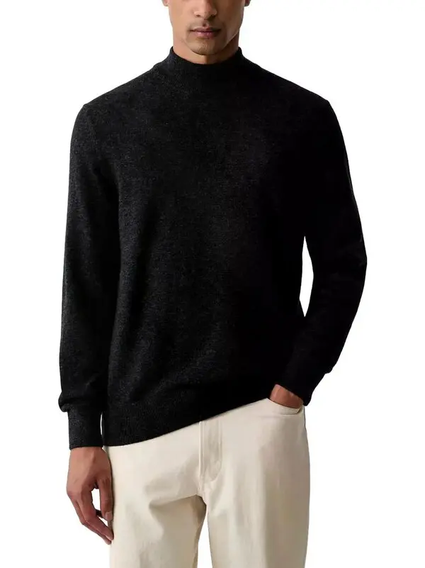 Marc O'polo Mock Neck Knitted Sweater - Grey