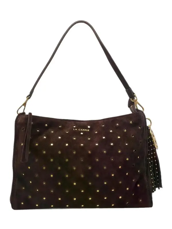 LA CARRIE Downtown Strass Shoulder Bag - Brown