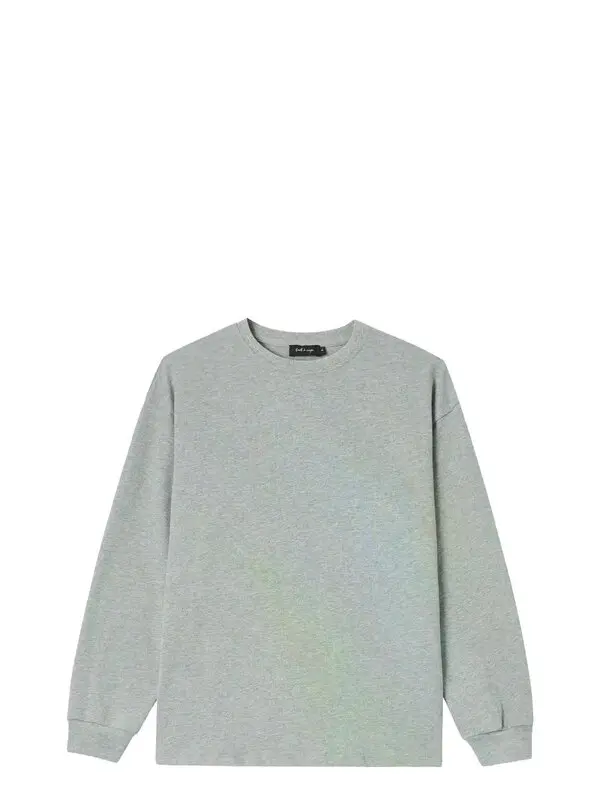 TOUT A COUP Layered Cotton Marl Effect Hoodie - Grey