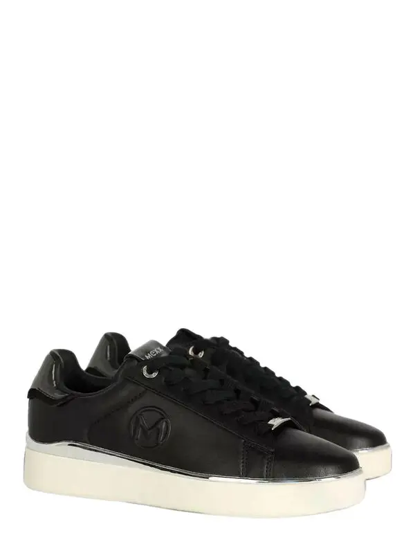 MEXX Logo-embossed Metallic-trim Sneakers - Black