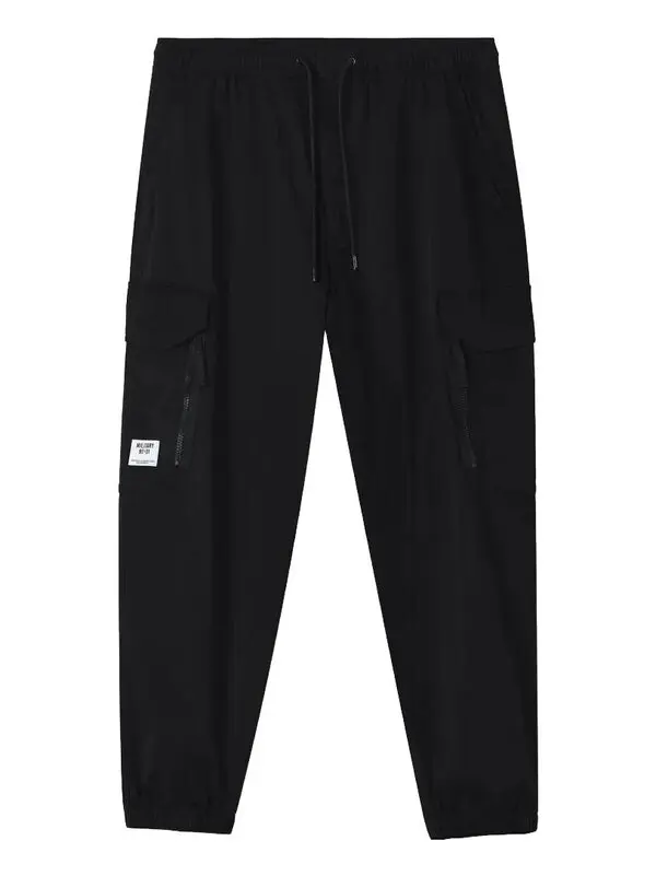 FINGERCROXX Logo-patch Cargo Pants - Black