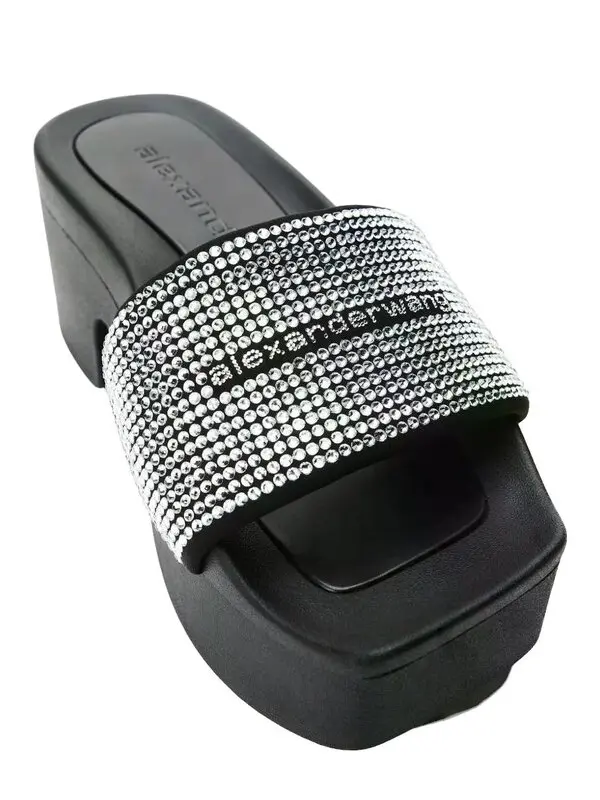 Alexander Wang Crystal-embellished Platform Sandals - Black