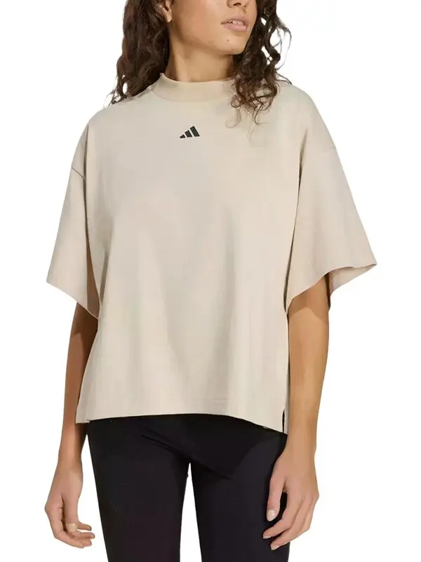 Adidas 3-stripes Studio Boyfriend T-shirt - Neutrals