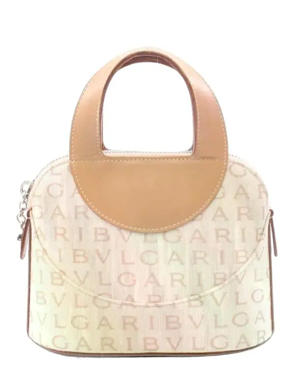 BVLGARI 2000s Logomania Mini Handbag - Neutrals