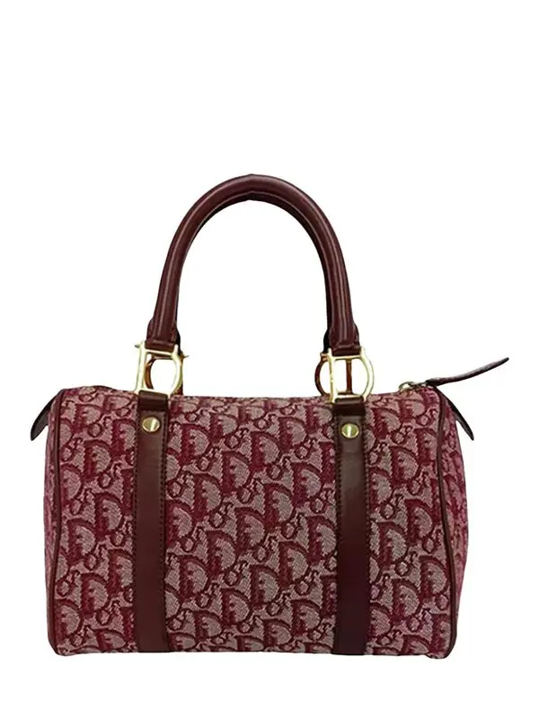 Dior Trotter Canvas Boston Bag - Red