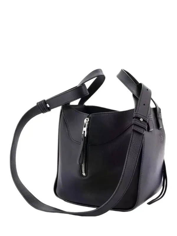 Loewe Hammock Bag Leather Compact Shoulder Bag - Black