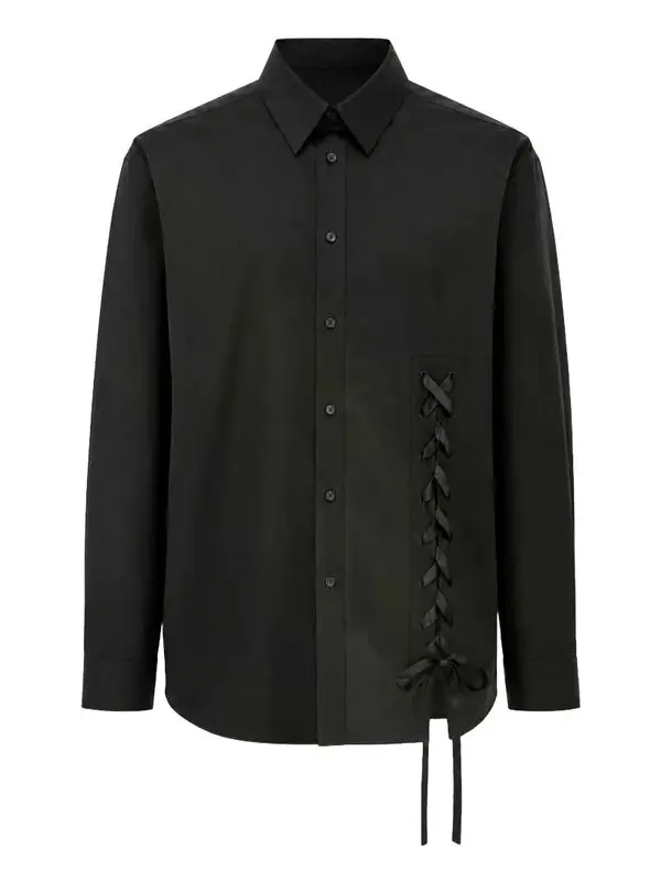 Simone Rocha Lace-up Detail Shirt - Black