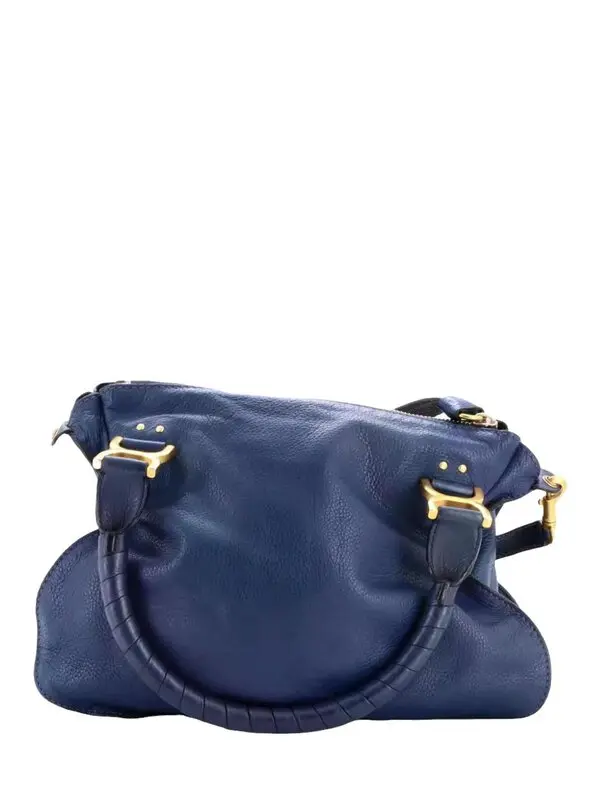 Chloé Marcie Leather Medium Satchel - Blue