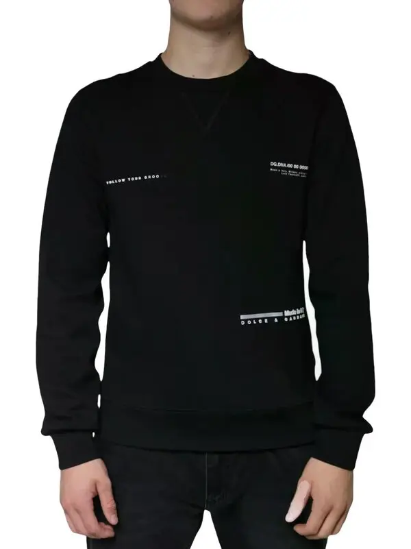 Dolce & Gabbana Graphic Print Crewneck Sweatshirt - Black
