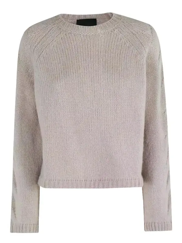 ROBERTO COLLINA Cable Knit Raglan Sleeve Sweater - Neutrals