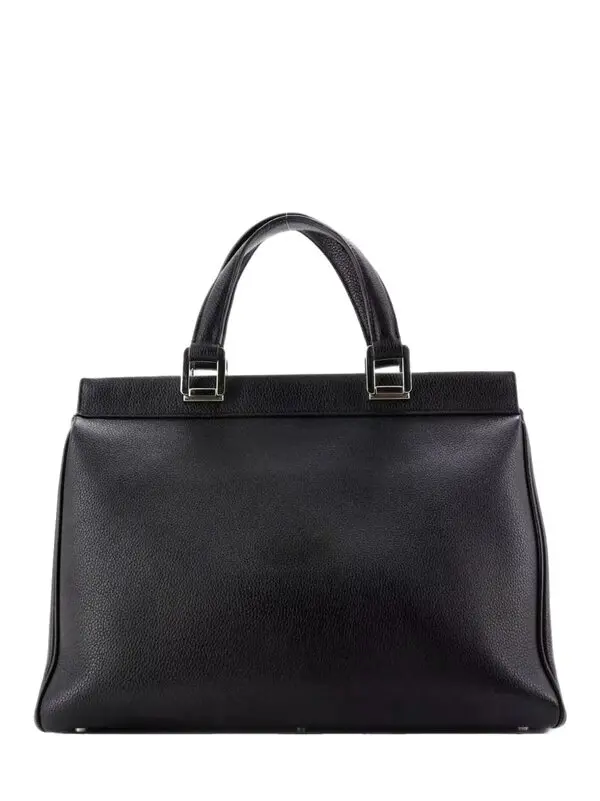 Gucci Zumi Top Handle Bag Leather Medium Satchel - Black