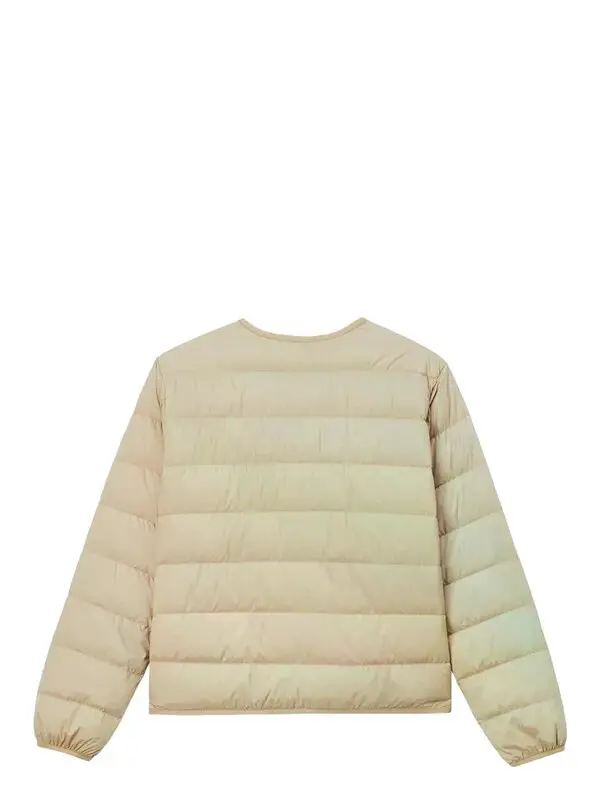 CHOCOOLATE Quilted Logo-embroidered Zip-up Jacket - Neutrals