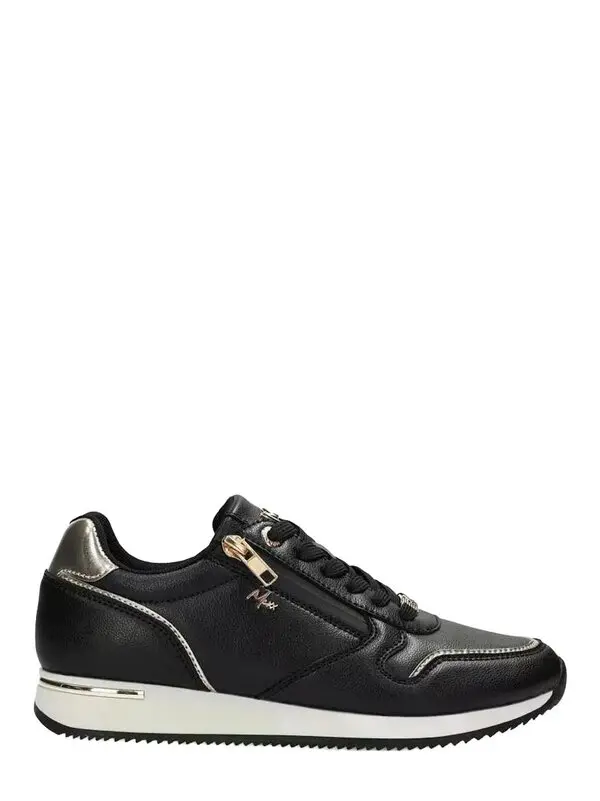 MEXX Side-zip Metallic Trim Sneakers - Black