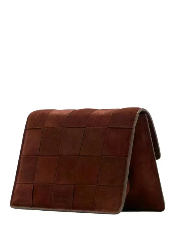 LOEFFLER RANDALL Delphine Woven Suede Shoulder Bag - Brown