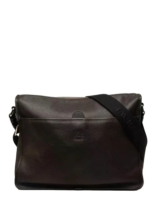 Loewe Anagram Leather Messenger Bag - Brown