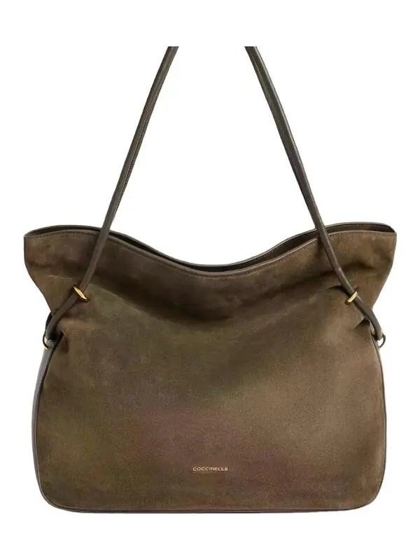 COCCINELLE Lizzie Suede Shoulder Bag - Green