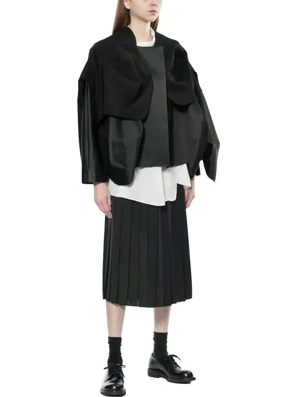 Comme Des Garçons Asymmetric Layered Jacket - Black