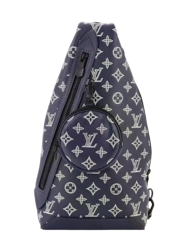 LOUIS VUITTON Duo Sling Bag Monogram Shadow Leather - Blue