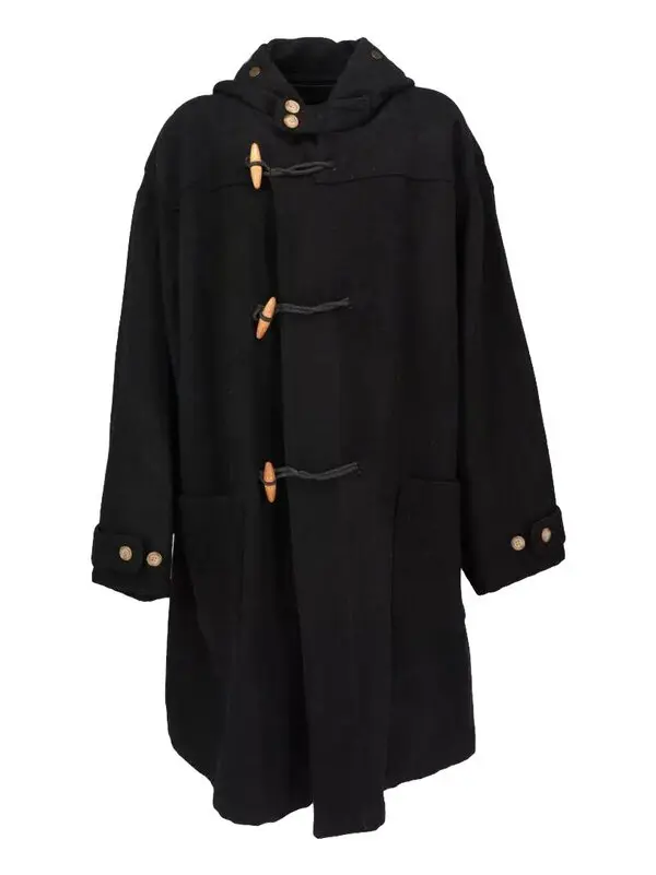 C.P. COMPANY Hooded Toggle-fastening Wool Duffle Coat - Black