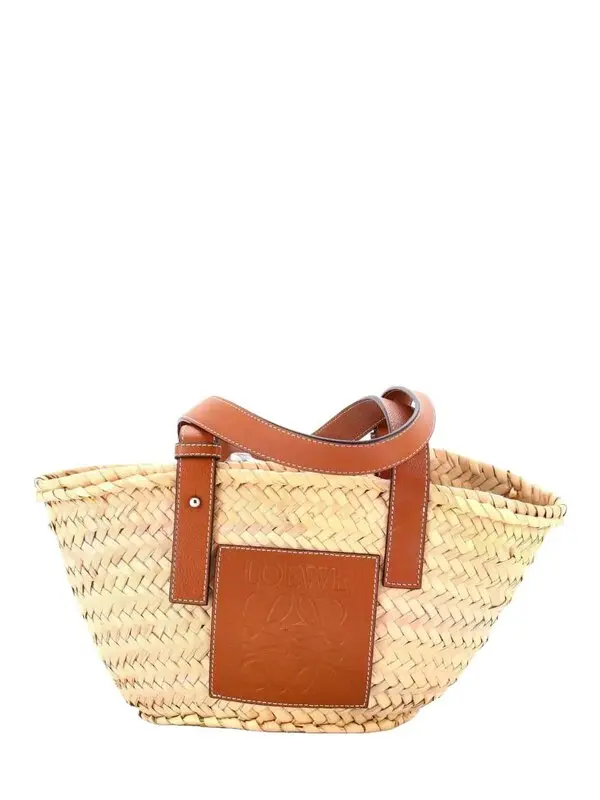 Loewe Raffia Small Tote Bag - Neutrals