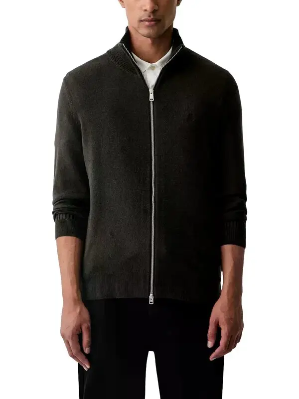 Marc O'polo Zip-up High-neck Cardigan - Grey