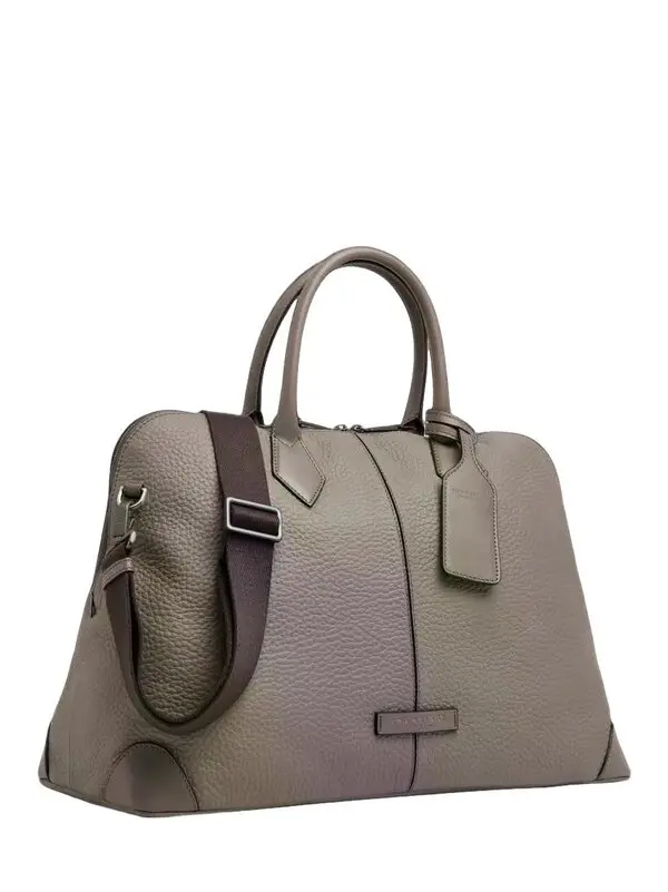 THE BRIDGE Leather Travel Bag - Grey