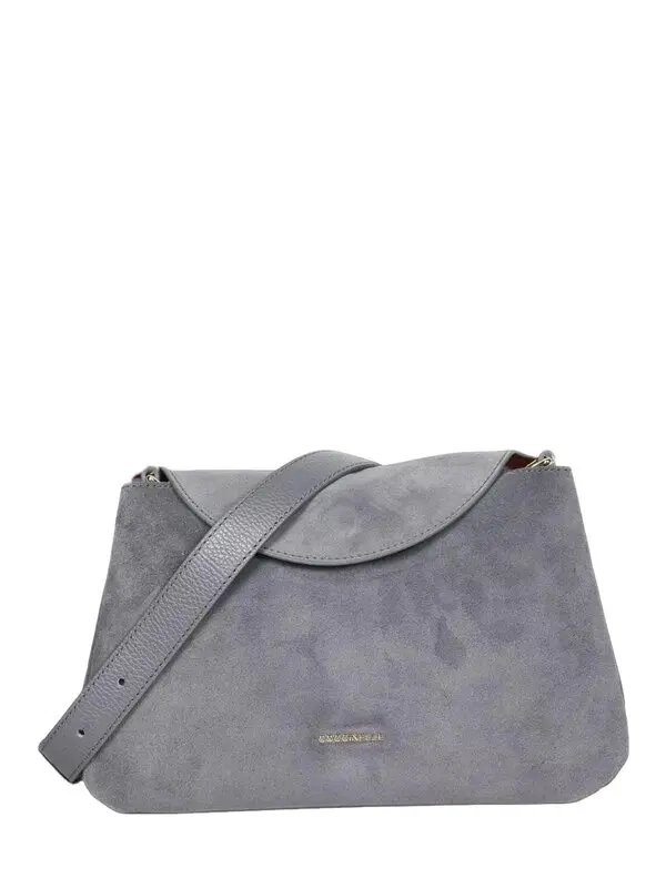 COCCINELLE Suede Leather Shoulder Bag - Grey