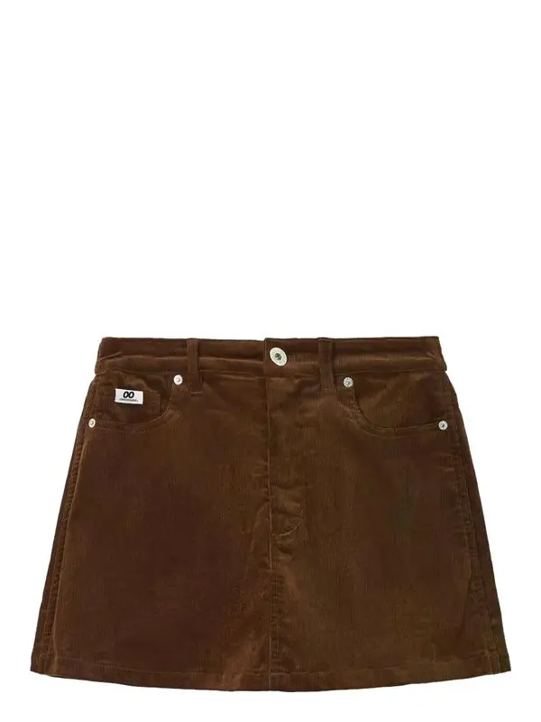 CHOCOOLATE Corduroy Logo Patch Shorts - Brown