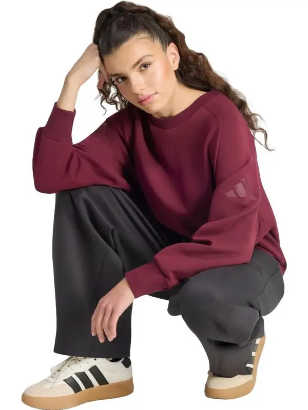Adidas Soft Lux Loose Sweatshirt - Maroon