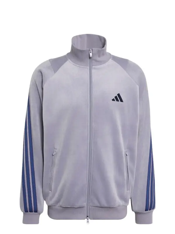 Adidas Stadium Loose Fit Velour Tracktop - Slate