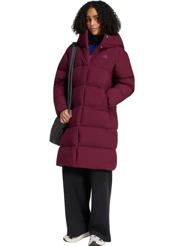 Adidas Helionic Down Puffer Coat - Maroon