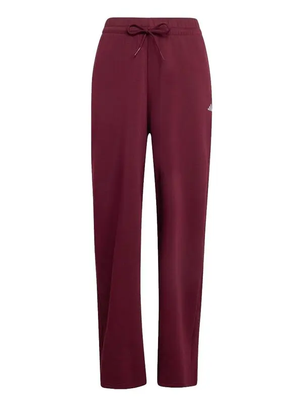 Adidas Essentials Small Logo Open Hem Pants - Maroon
