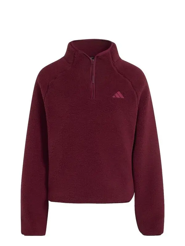 Adidas City Tech High Pile Fleece Half-zip - Maroon