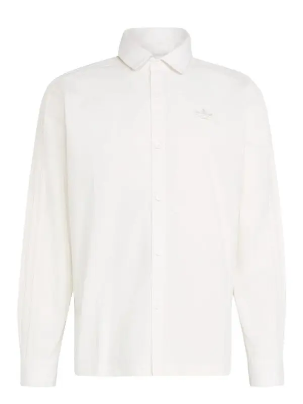 Adidas 3-stripes Button Up Shirt - Cloud White