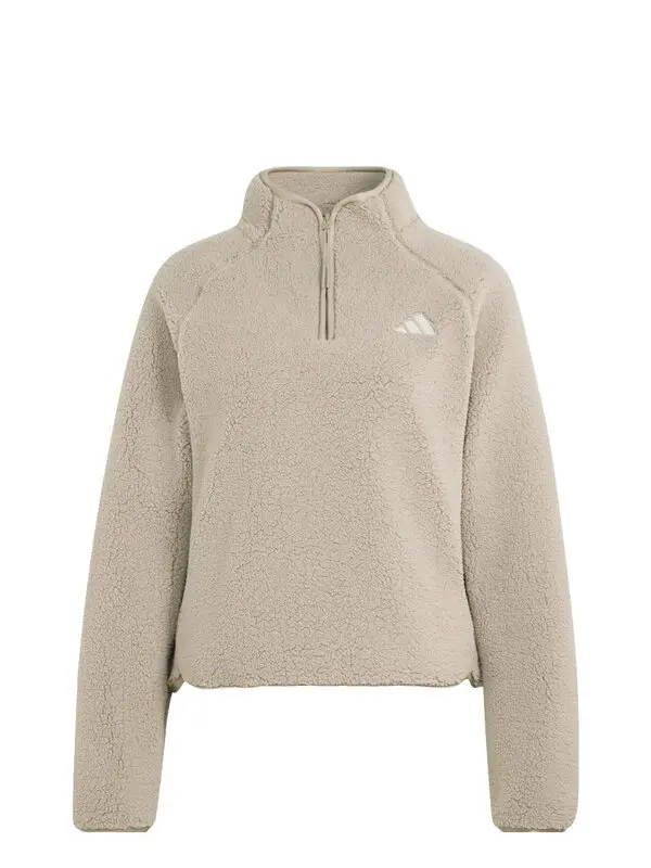 Adidas City Tech High Pile Fleece Half-zip - Silver Pebble