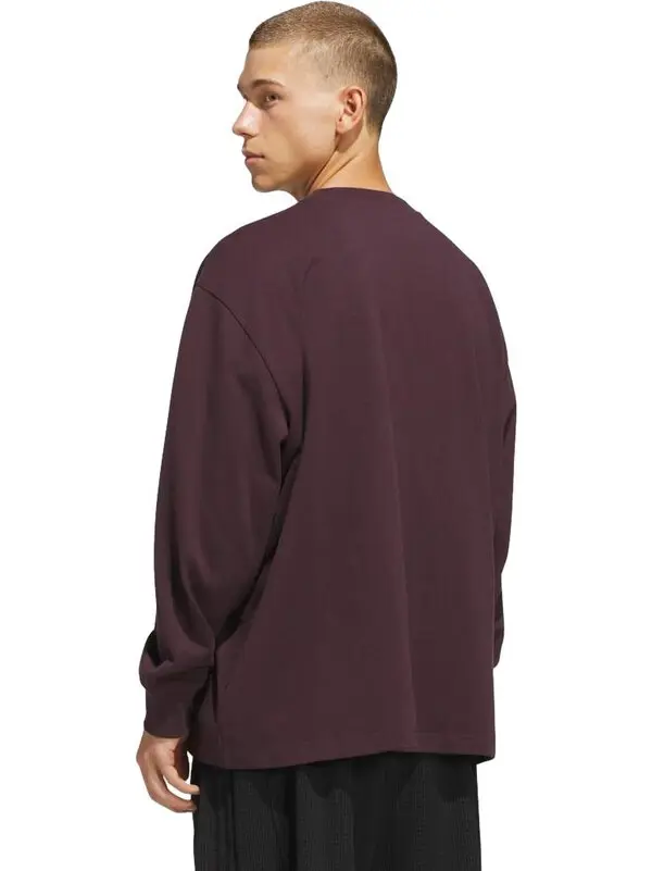 Adidas Basketball Long Sleeve Tee - Shadow Maroon