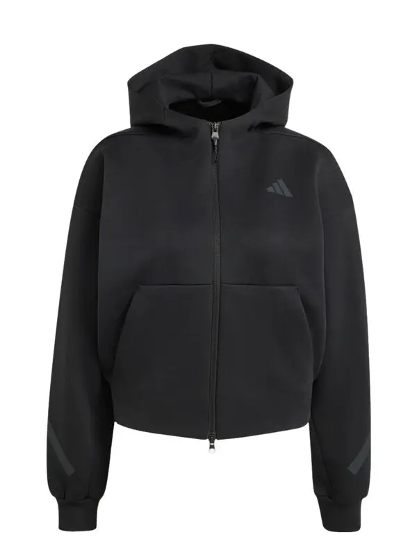 Adidas Z.n.e. Cropped Full Zip Sweatshirt - Black