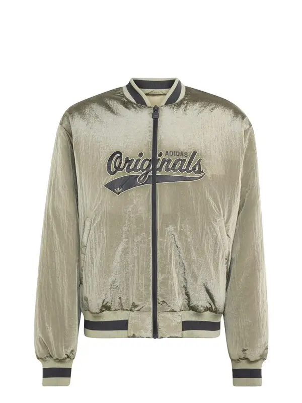 Adidas Shiny Originals Bomber Jacket - Silver Pebble