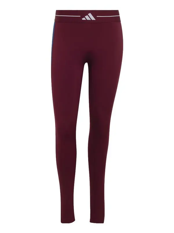 Adidas Hyperglam Color Block Leggings - Maroon