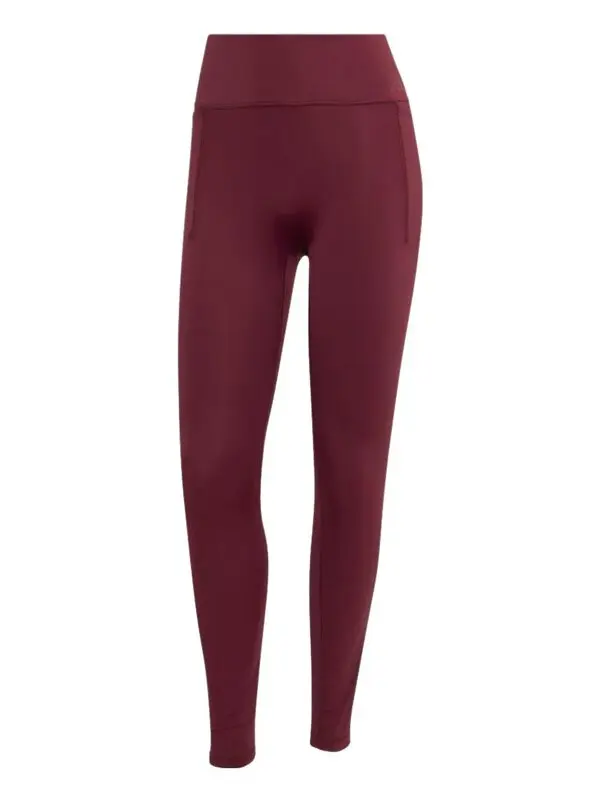 Adidas Optime Workout Full Length Leggings - Maroon