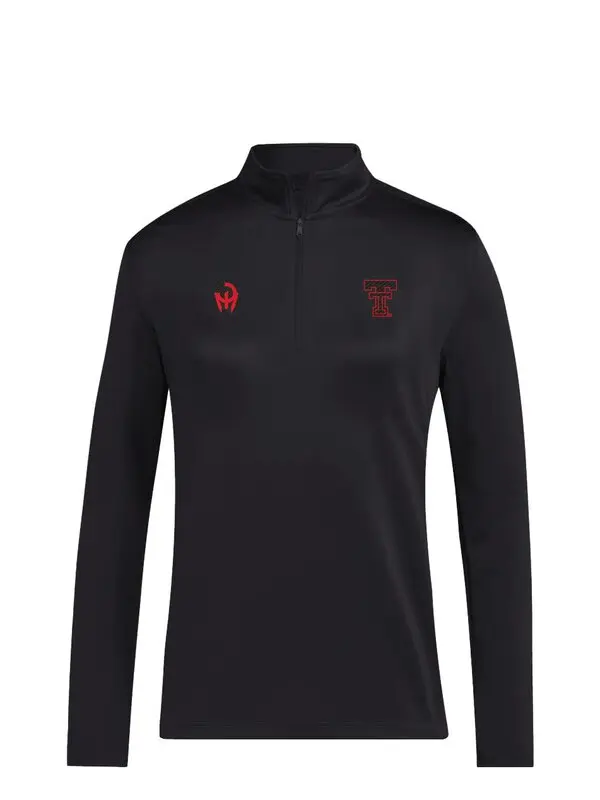 Adidas Texas Tech Red Raiders 1/4 Zip Top By - Black