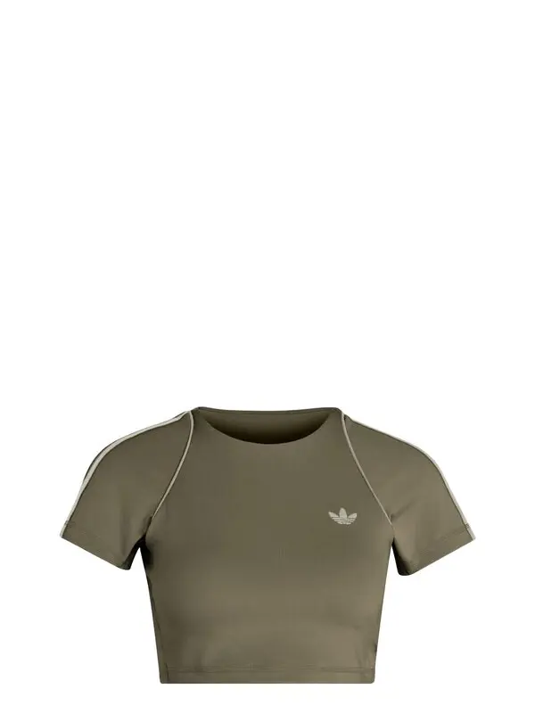 Adidas Originals Sport Superstar Bra Tee - Olive Strata
