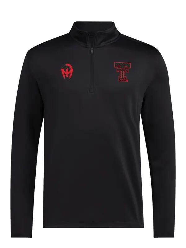 Adidas Texas Tech Red Raiders Let's Ride 1/4 Zip Top - Black