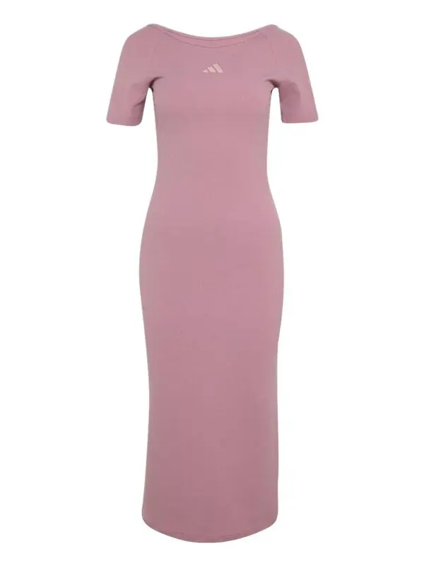 Adidas Kit Small Logo Rib Dress - Magic Mauve