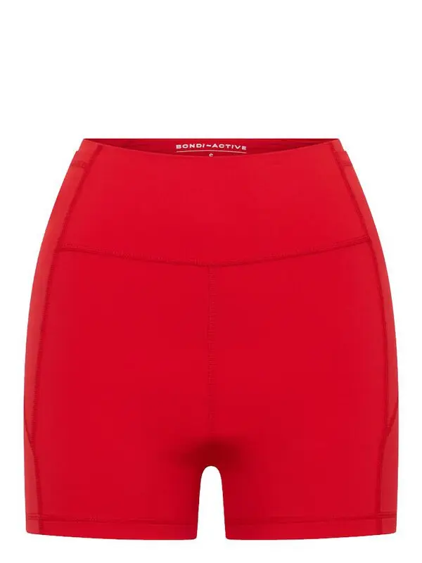 BONDI ACTIVE Forma Ignite 9cm Bike Shorts - Red