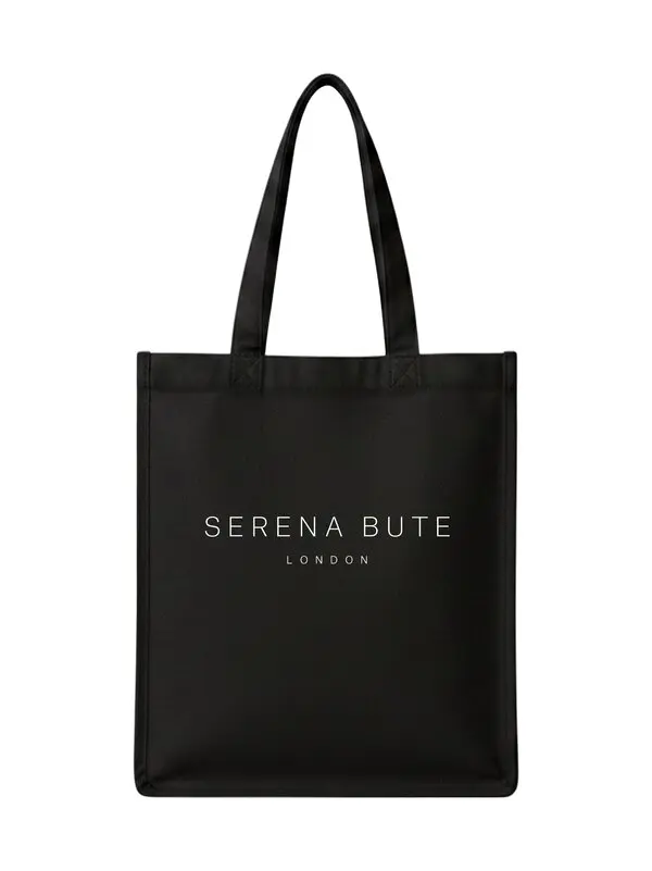 Serena Bute Cotton Tote Bag - Black