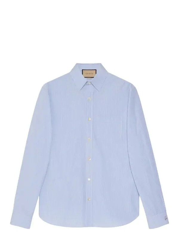 Gucci Pinstriped Buttoned Shirt - Blue