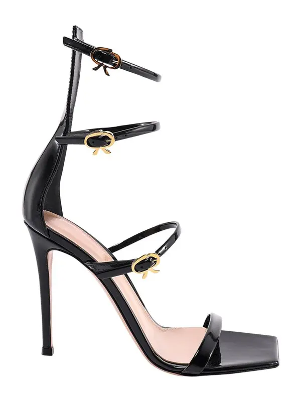 GIANVITO ROSSI 105mm Leather Sandals - Black